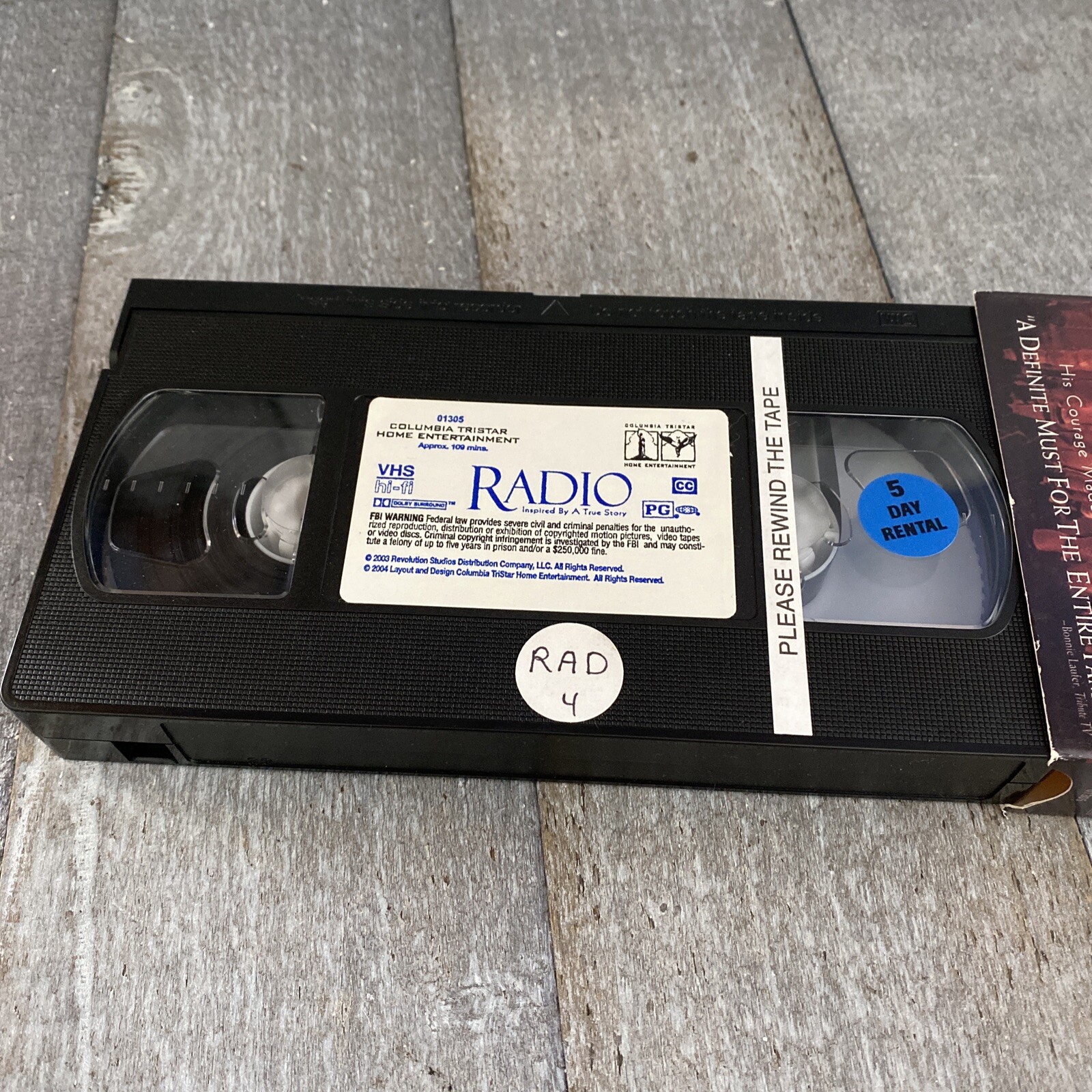 Radio VHS VCR Video Tape Used Movie Cuba Gooding Jr. Ed Harris ...