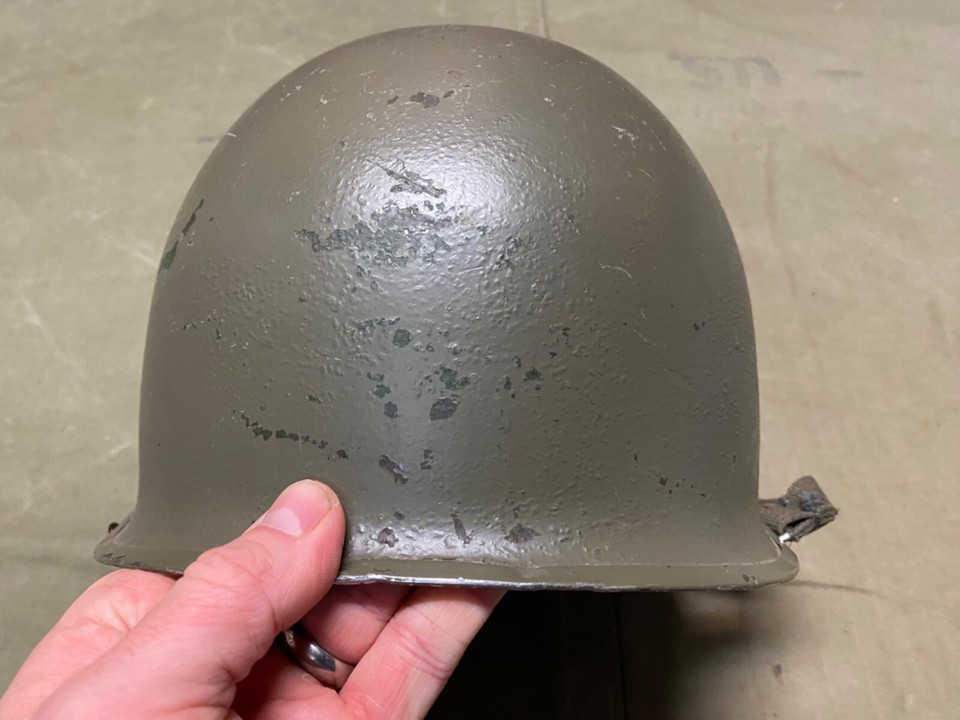 ORIGINAL WWII US ARMY M1 HELMET SHELL, FRONT SEAM | eBay