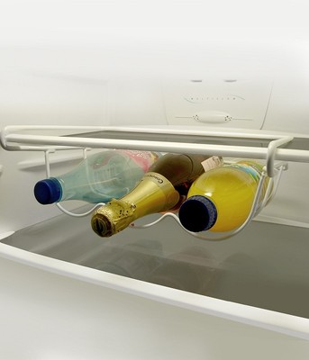 2 x UNIVERSAL FRIDGE UNDER SHELF BOTTLE + WINE RACK HOLDER SPACE SAVER ...