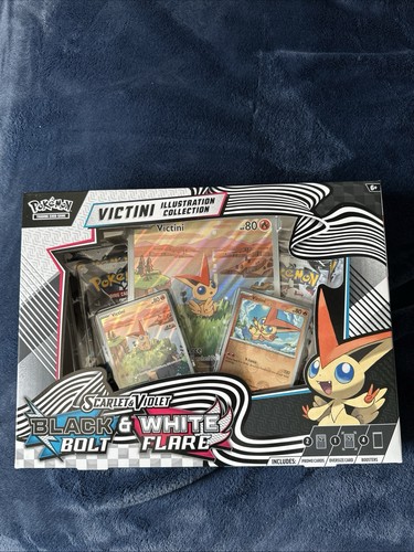 Pokemon TCG Unova Victini Illustration Collection Box Black Bolt White ...