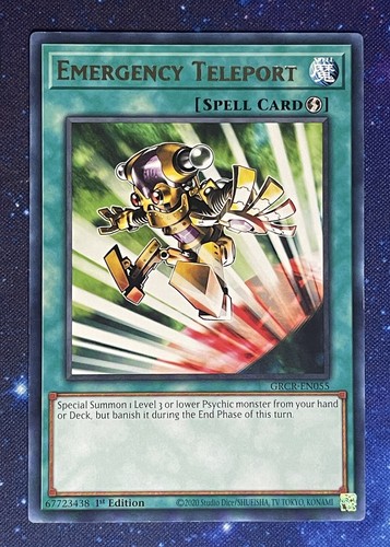 Yu-Gi-Oh! TCG, Emergency Teleport, The Grand Creators GRCR-EN055 1st Ed ...