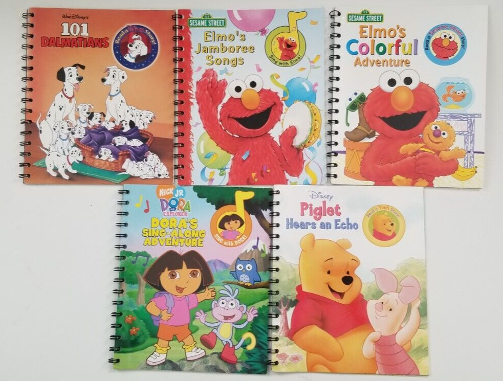 Story Reader Paperback Book Lot of 5 - Elmo Pooh Dora Spiral Bound | eBay