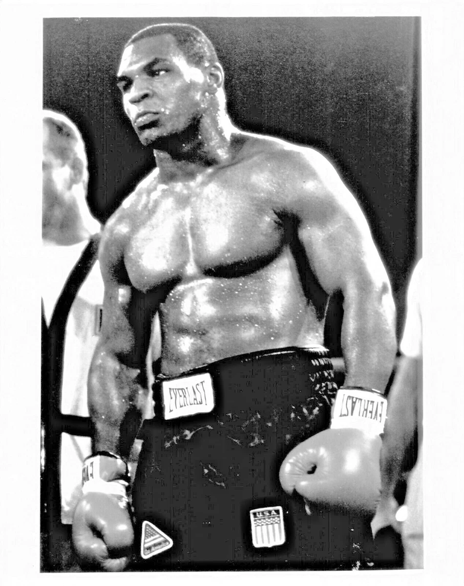 Mike Tyson Portrait Black And White