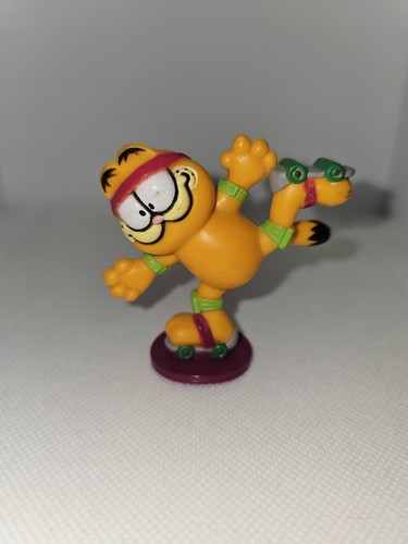 Vintage Garfield PVC Figure on Roller Skates Collectables Cartoon 1981 ...