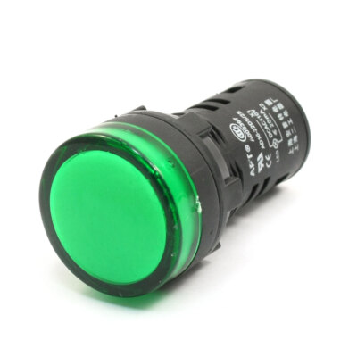 Panel Mounted AC/DC 110V 20mA Green Fault Indicator Pilot Light Lamp | eBay