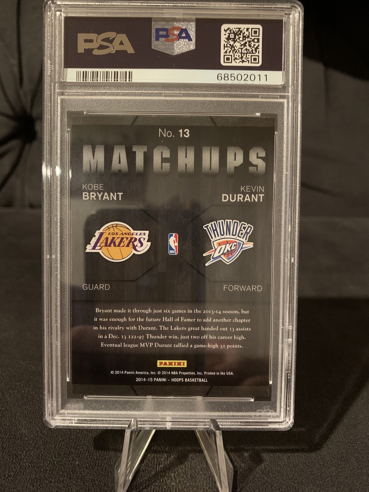 2014-15 NBA Hoops - Matchups Kevin Durant, Kobe Bryant #13 for sale ...
