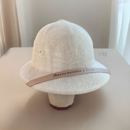 Vtg Abercrombie & Fitch Rattan Jungle Hunting Pith Cap Helmet Safari ...