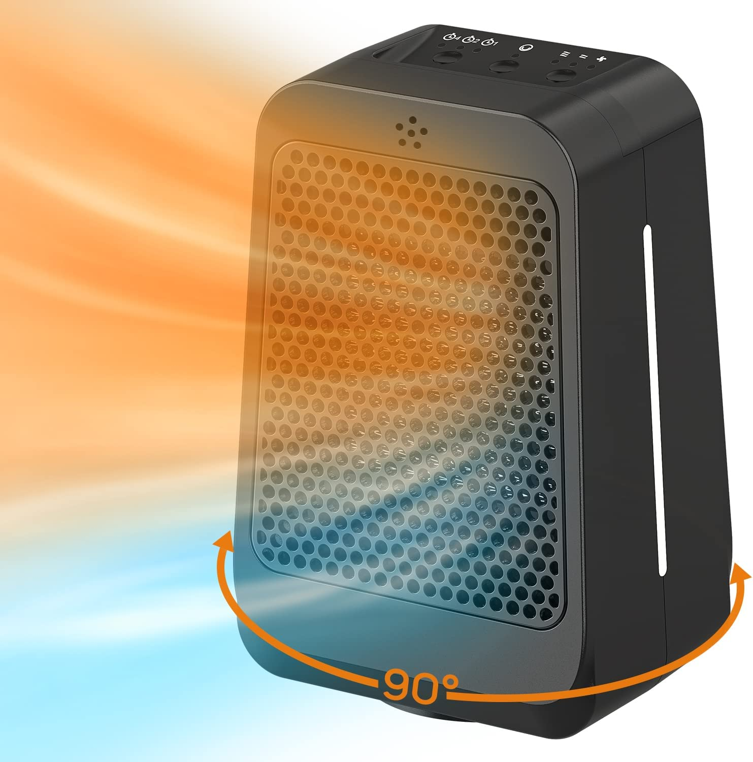 Space Heater,90° Rotation Small Space Heaters for Indoor Use, 1500W ...