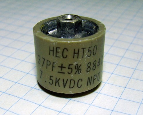 HEC HT50 Ceramic Capacitor 37mmF 37pF 7.5KVDC 7500VDC HV Cap RF Radio ...