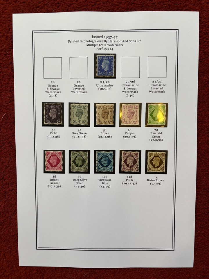 King George VI Used Collection. 43 Different Stamps. Nice starter ...