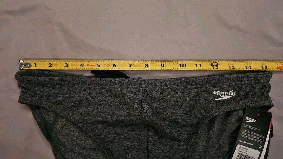 Speedo Fitness Heather Gray Enurance Solar 2" Brief Swimsuit Men's Size ...