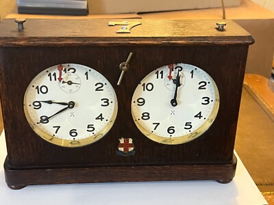 RARE ANTIQUE 1920's HAC CHESS CLOCK HAMBURG AMERICAN COMPANY MADE IN ...