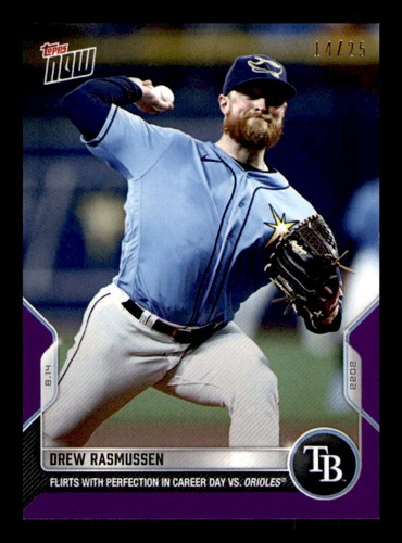 2022 Topps Now Purple Parallel #708 Drew Rasmussen Rays 14/25 | eBay