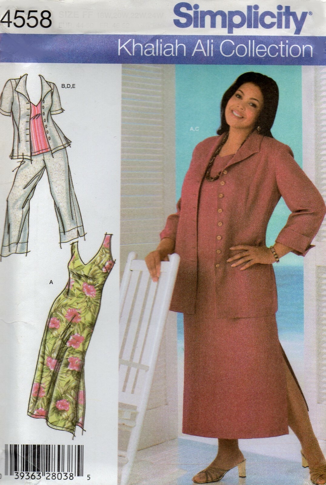 2005 Pants Dress Top Jacket Sewing Pattern U-Pick Plus Size Simplicity ...