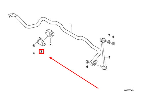 NEW BMW 5 E39 FRONT SWAY BAR BRACKET 31351090548 1090548 ORIGINAL | eBay