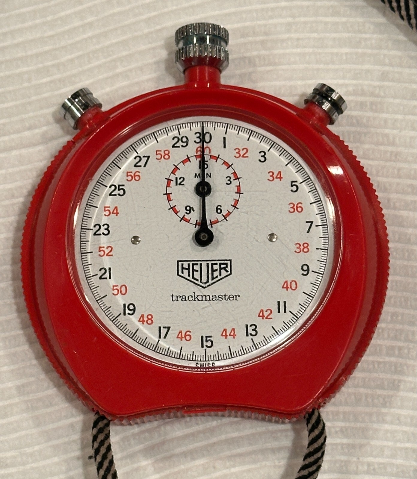 Heuer trackmaster swiss stopwatch with manual winding… - Gem