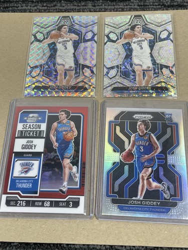 🔥 2021-22 Panini Prizm • Josh Giddey #301 Silver Prizm (RC) & Others 4 ...