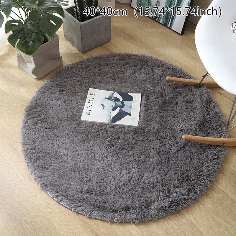Fluffy Wool Rug Living Room Carpets Faux Fur Round Mat Kids Room Long ...