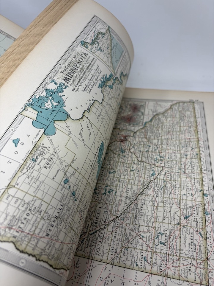 1899 CENTURY ATLAS OF THE WORLD by Benjamin E. Smith Old Antique Book ...