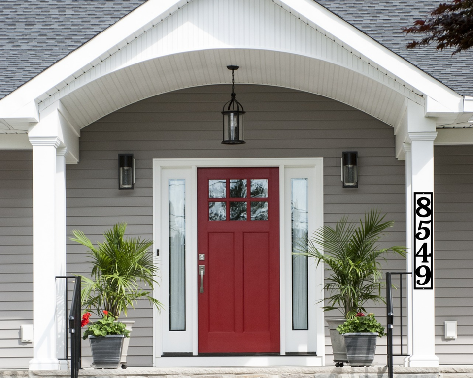 Custom Vertical Address Sign, Metal House Number Sign, Address Sign for ...