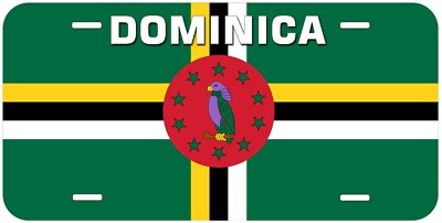 Dominica Flag with Country Name Novelty Car Tag License Plate | eBay