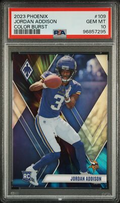 Jordan Addison PSA10 2023 Panini Phoenix Color Burst #109 | eBay