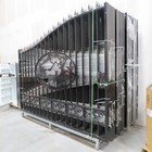 Greatbear 20ft. Bi-Parting Dual Swing Wrought Iron Gate fence, Stag ...