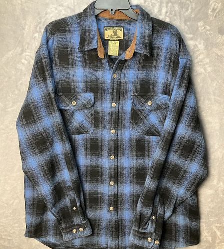 Legendary FIELD & STREAM Mens XXL TALL Blue Black Plaid Shacket Flannel ...