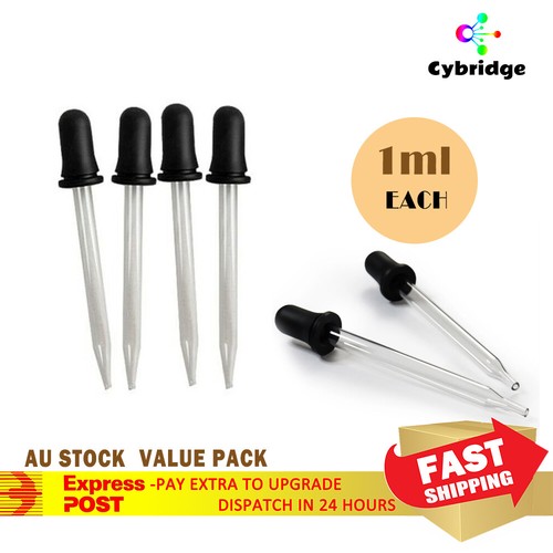 4pcs Clear Glass Stain Liquid Droppers Pipettes Essential Oil Craft Eye ...