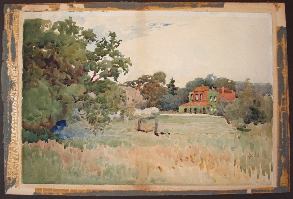 Agnes J. Rudd (c.1861–1939) Landscape watercolour painting | eBay
