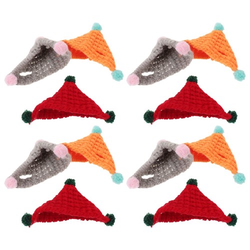 12pcs Mini Hats for Crafts: Mini Hand-Knitted Wool Hats DIY Doll ...
