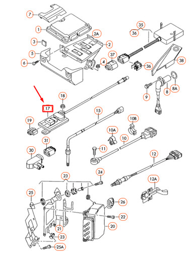 AUDI A3 8P EMISSION CONTROL UNIT WITH NOX SENSOR 03C907807D NO DUTY TO ...