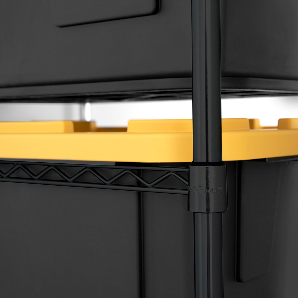 Saferacks Black Storage Bin Rack, 5 Tote Capacity, NSF Certified | eBay