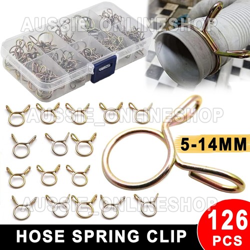 Double Wire Fuel Line Hose Tubing Spring Clip Kit Oil Pipe Air Tube ...