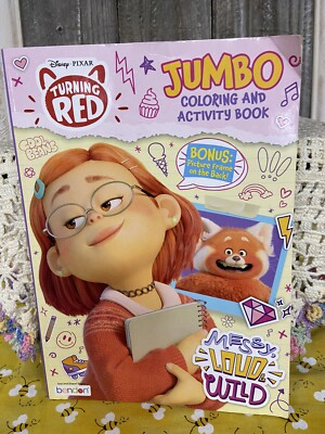 Disney Turning Red Jumbo Coloring and Activity Book NEW Bendon | eBay