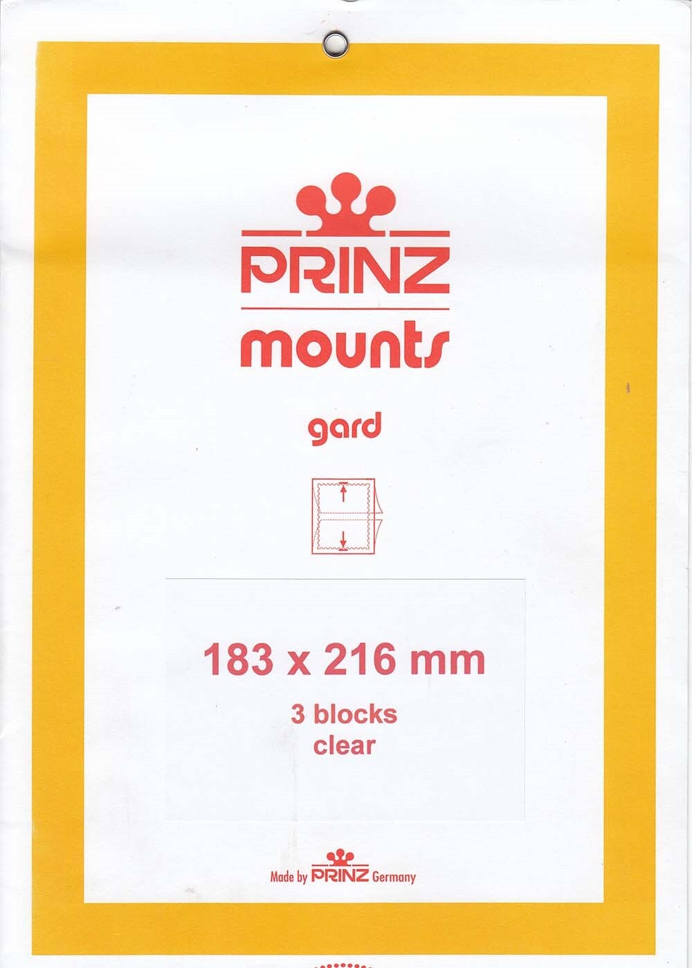 Prinz/Scott Stamp Mounts Clear Holders 183x216 mm For US Mini Sheets 3 ...