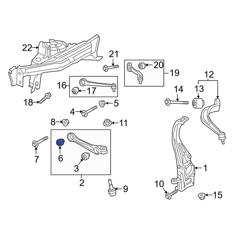 For Audi Q7 17-24 Audi Front Lower Rearward Suspension Control Arm ...