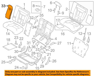 FORD OEM 13-15 MKX Seats Tracks Rear Seat Components-Armrest Assy ...