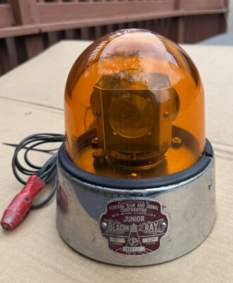 Federal Sign & Signal Beacon Ray Model 15 Junior Amber Rotating Caution ...