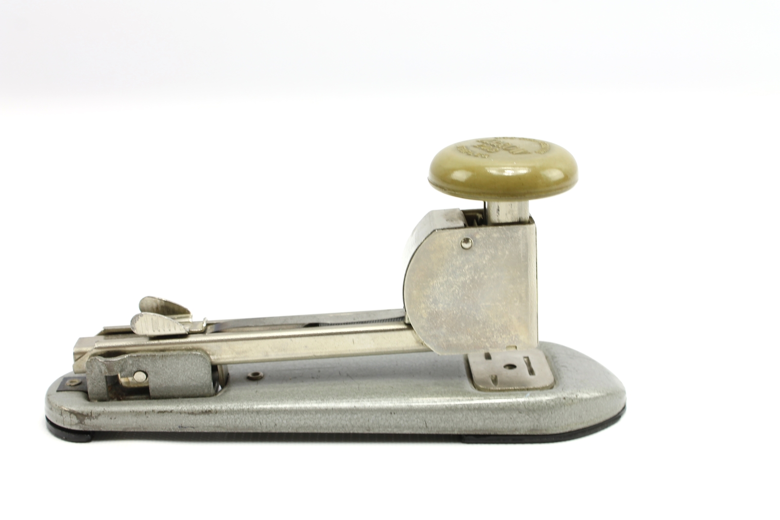 Vintage Arrow Metal Stapler (203) Tan Rubber Top Gray/Silver Base | eBay