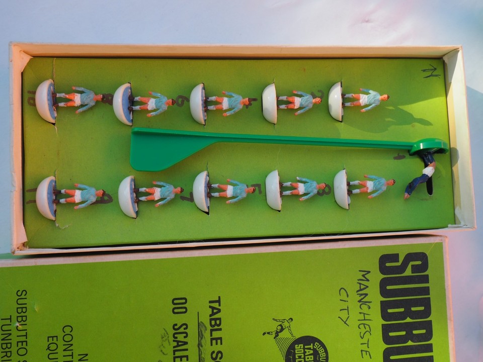 Subbuteo & Zeugo Teams. Manchester City & West Ham. Complete and Boxed ...