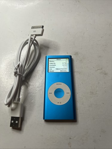 Apple iPod Nano A1199 4 GB 2nd Generation Blue (MA428LL/A) Tested And ...