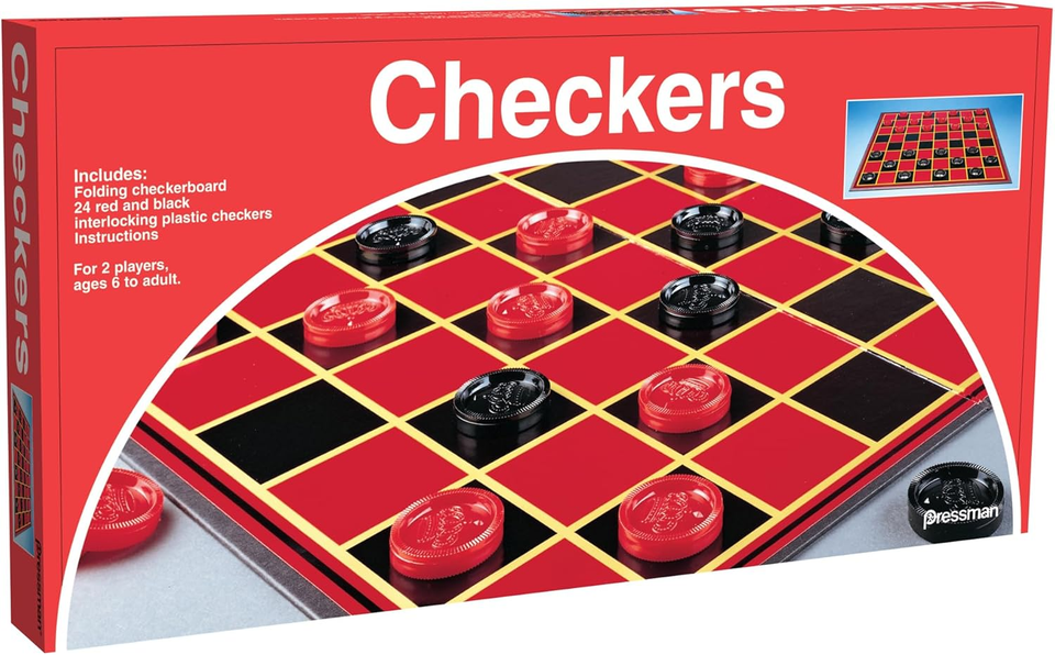Checkers -- Classic Game With Folding Board and Interlocking Checkers ...