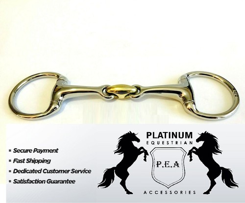 Eggbutt Snaffle Horse Bit German Silver 25 Degree Lozenge Double Joint ...