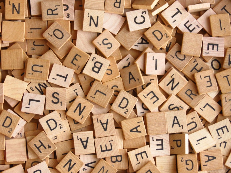 Wood AUTHENTIC Scrabble Tiles, Tan w/ Engraved Black Letters, Single ...