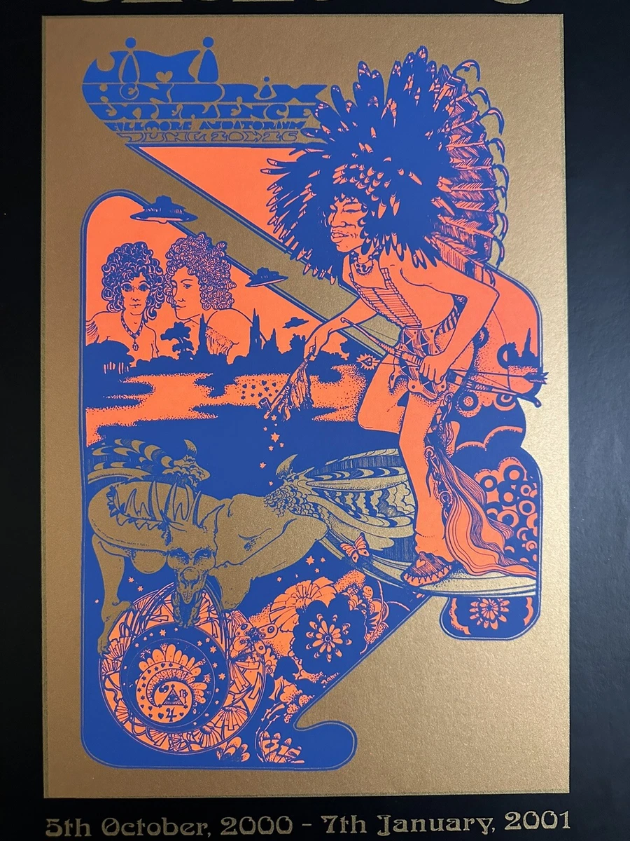 Jimi Hendrix Psychedelic Poster