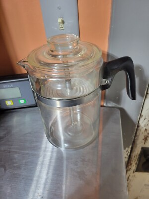 Vintage Pyrex 6 Cup Glass Stovetop Coffee Pot Percolator 7826-B. MCM | eBay