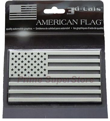 3D Plastic Chrome USA American Flag Self Adhesive US Emblem Decal Car ...
