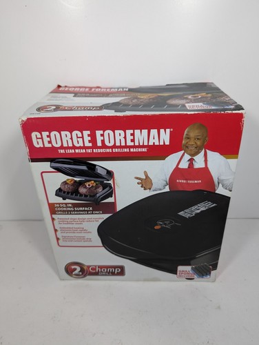 George Foreman 2 Serving Champ Grill GR10B Non Stick - Brand New | eBay