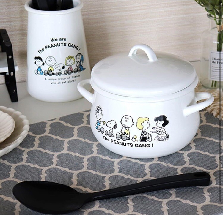 Peanuts Snoopy enamel stcok pot cookware small size 16cm GANG | eBay